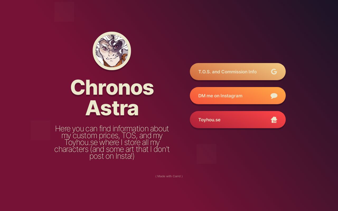 Chronos Astra's Carrd